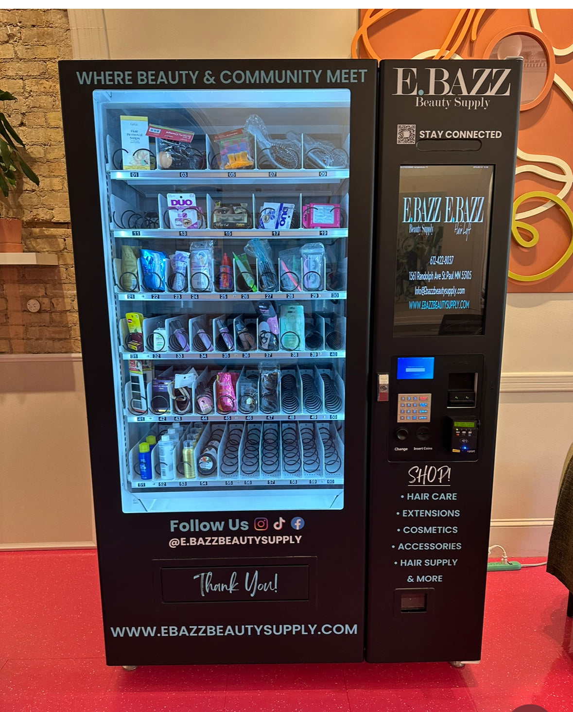 VENDING MACHINE ( THE COVEN ST.PAUL) – E.Bazz Beauty Supply
